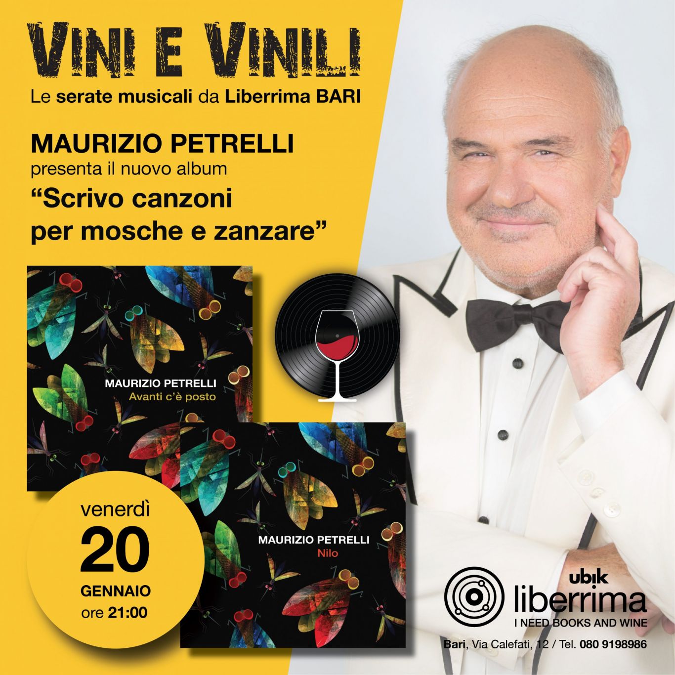 VINI E VINILI: MAURIZIO PETRELLI PRESENTA IL SUO NUOVO ALBUM "SCRIVO CANZONI PER MOSCHE E ...