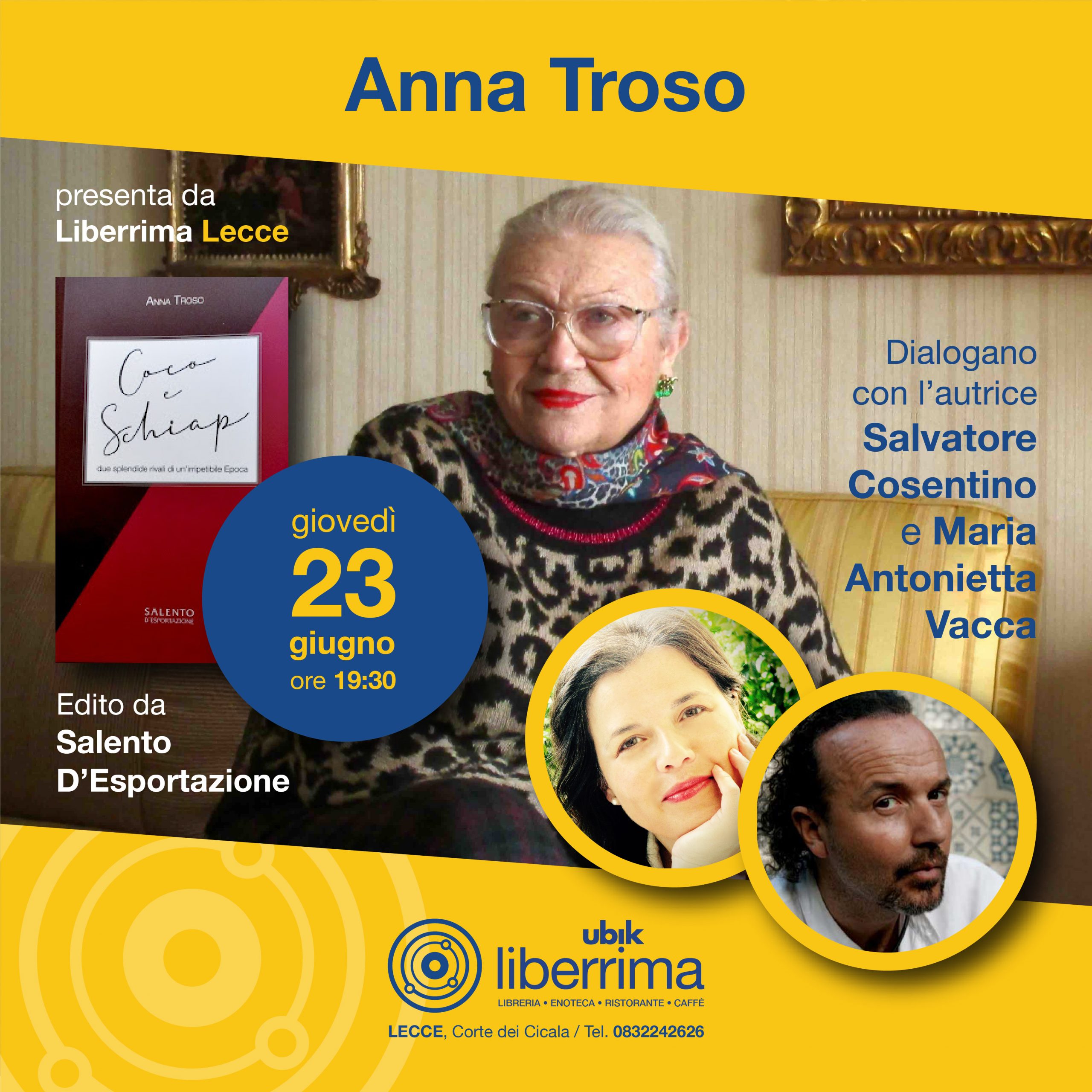 ANNA TROSO PRESENTA "COCO E SCHIAP" - Libreria Liberrima