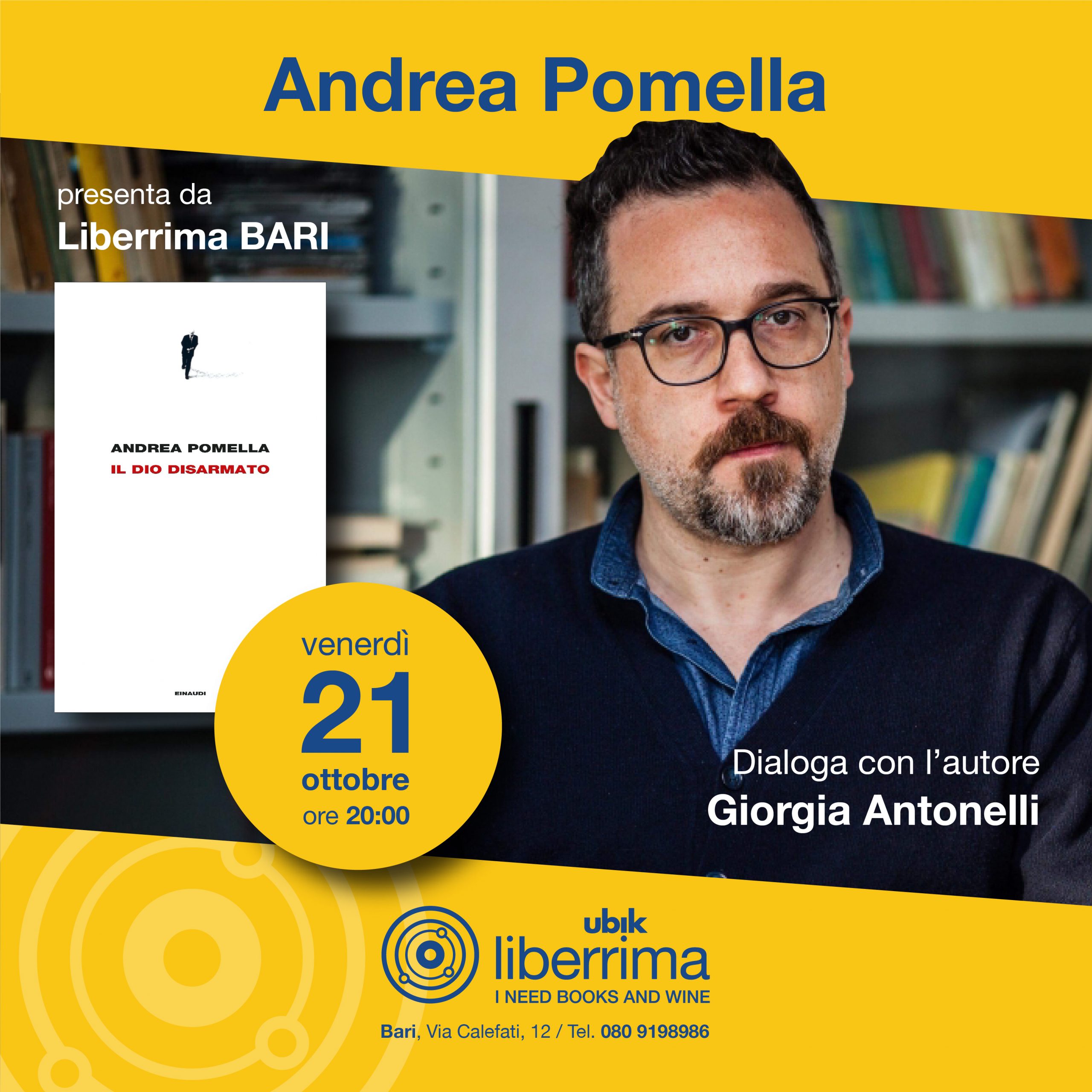 ANDREA POMELLA PRESENTA IL SUO ULTIMO LIBRO "IL DIO DISARMATO ...